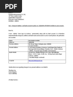 LIC Policy Address Change Application | PDF