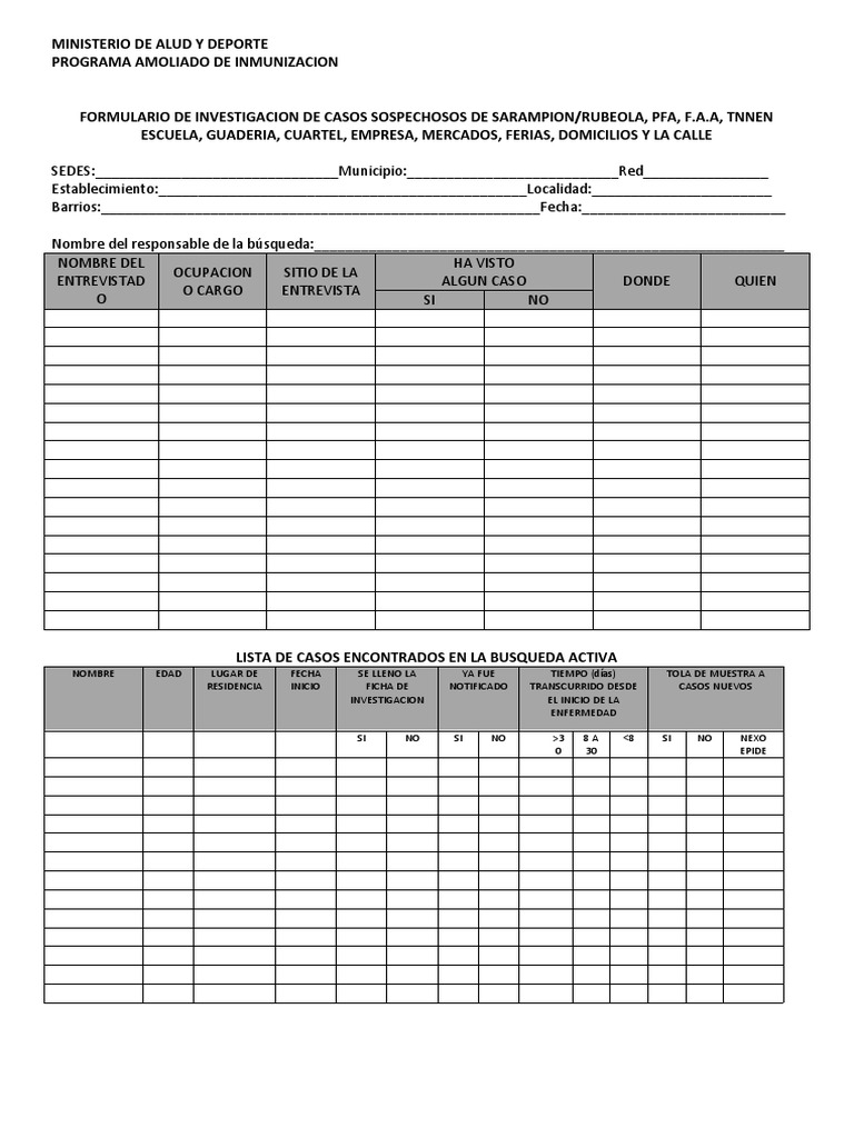 Busqueda Activa Comunitaria | PDF | Salud pública | Epidemiología
