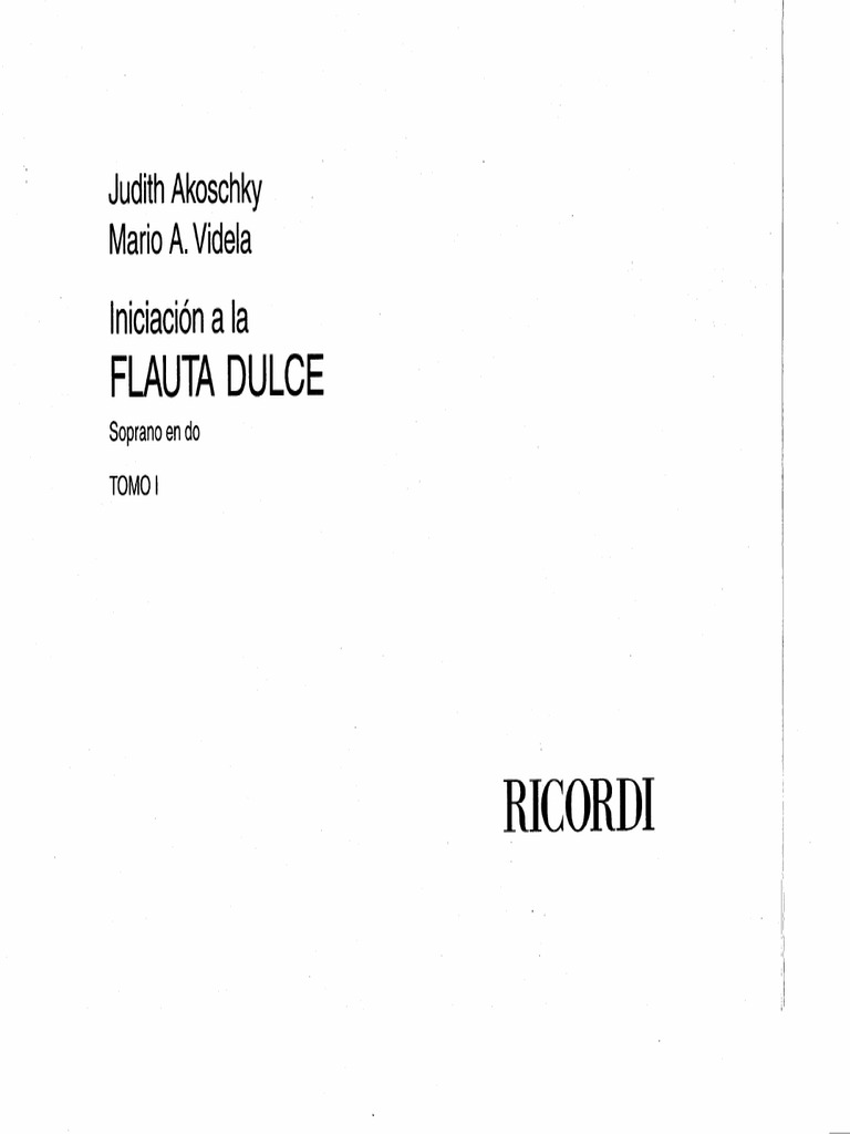 Flauta I - TOMO I | PDF