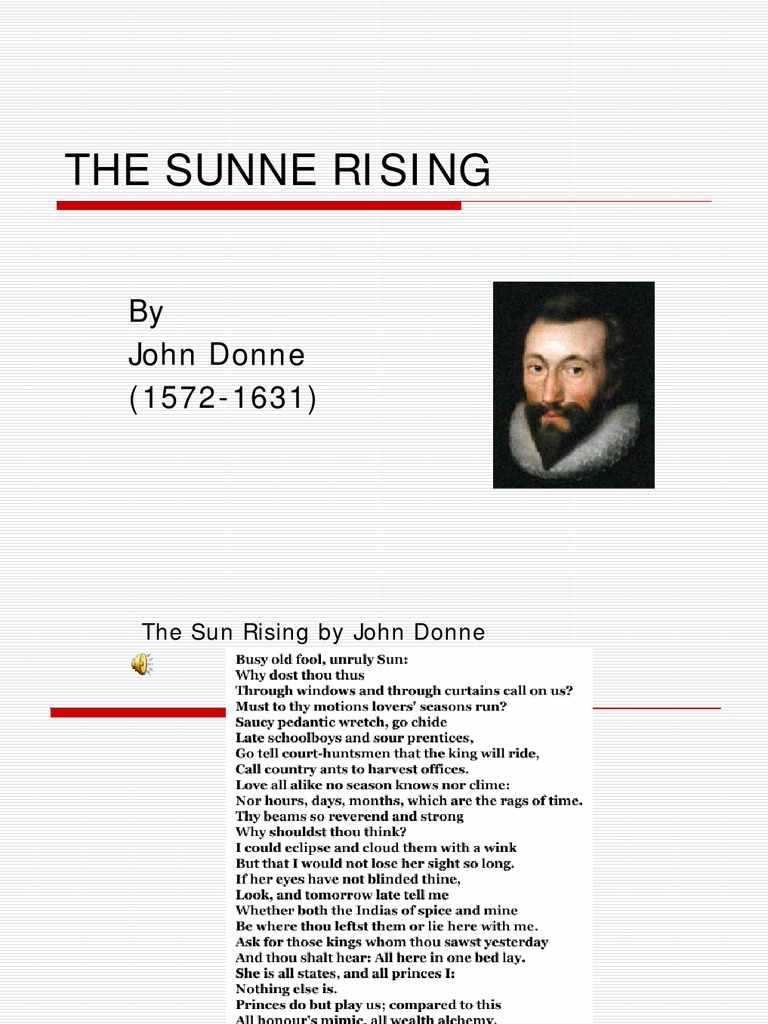 The Sunne Rising | PDF | Poetry