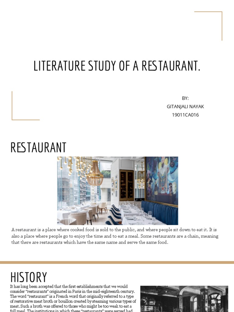 Case Study of A Restaurant. | PDF | Restaurants | Food And Drink