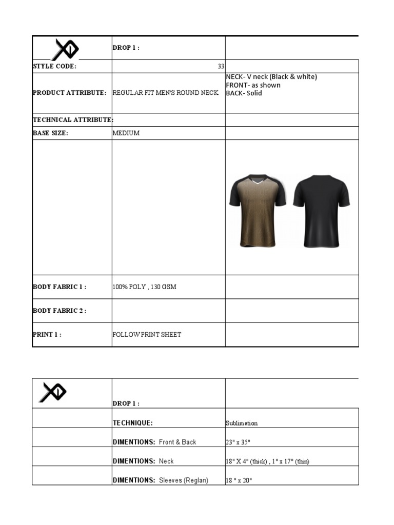 Tech Pack Sample | PDF | Clothing