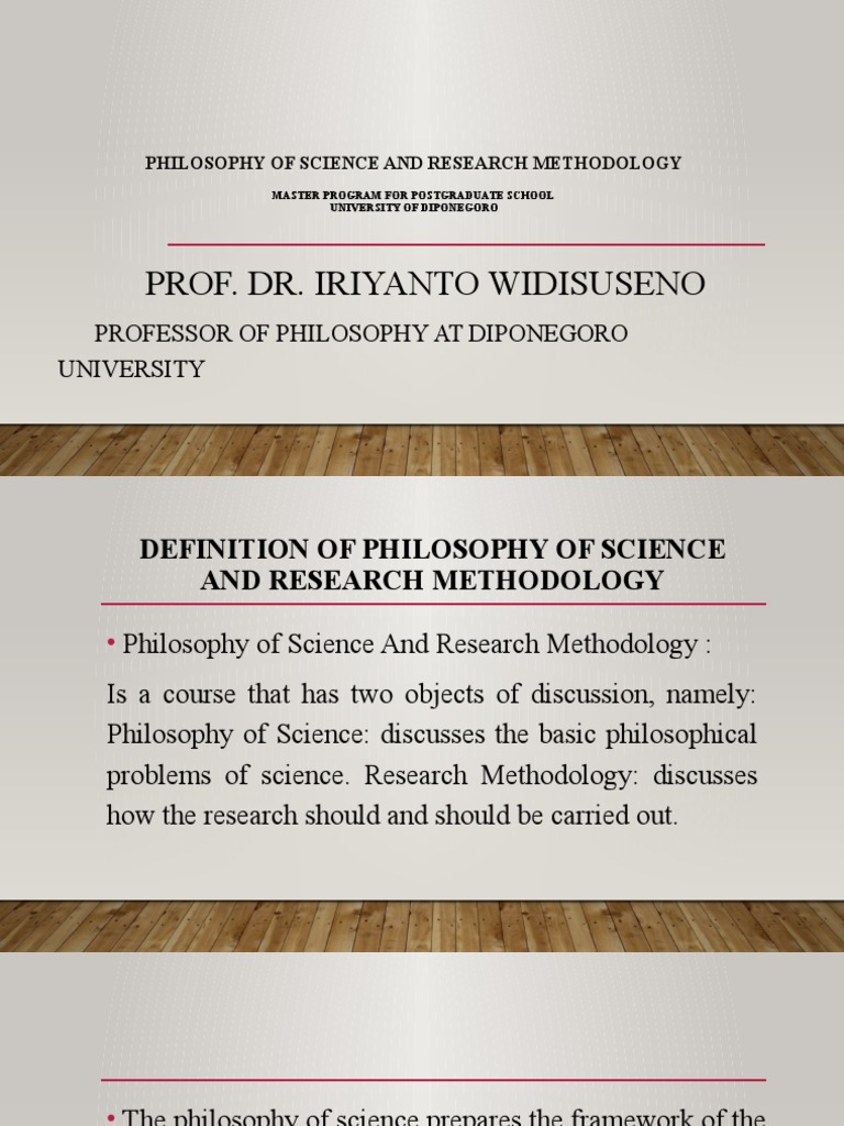 Philosophy Of Science And Research Methods Pdf Science Theory