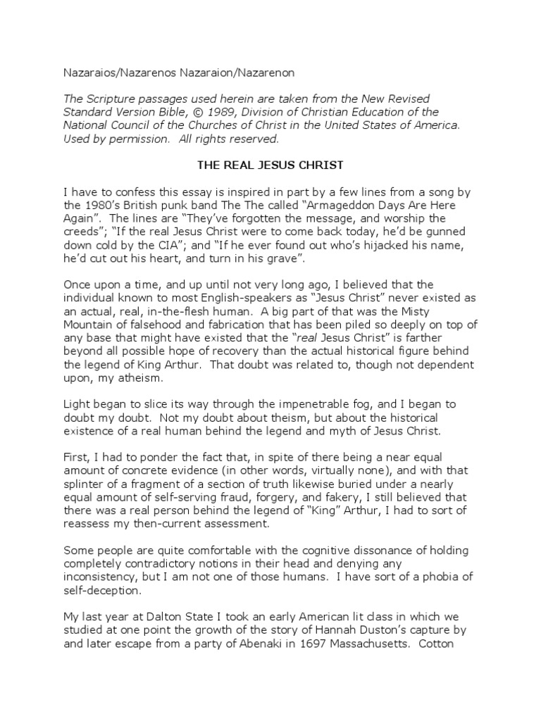 The Real Jesus Christ | PDF | Biblical Canon | God The Father