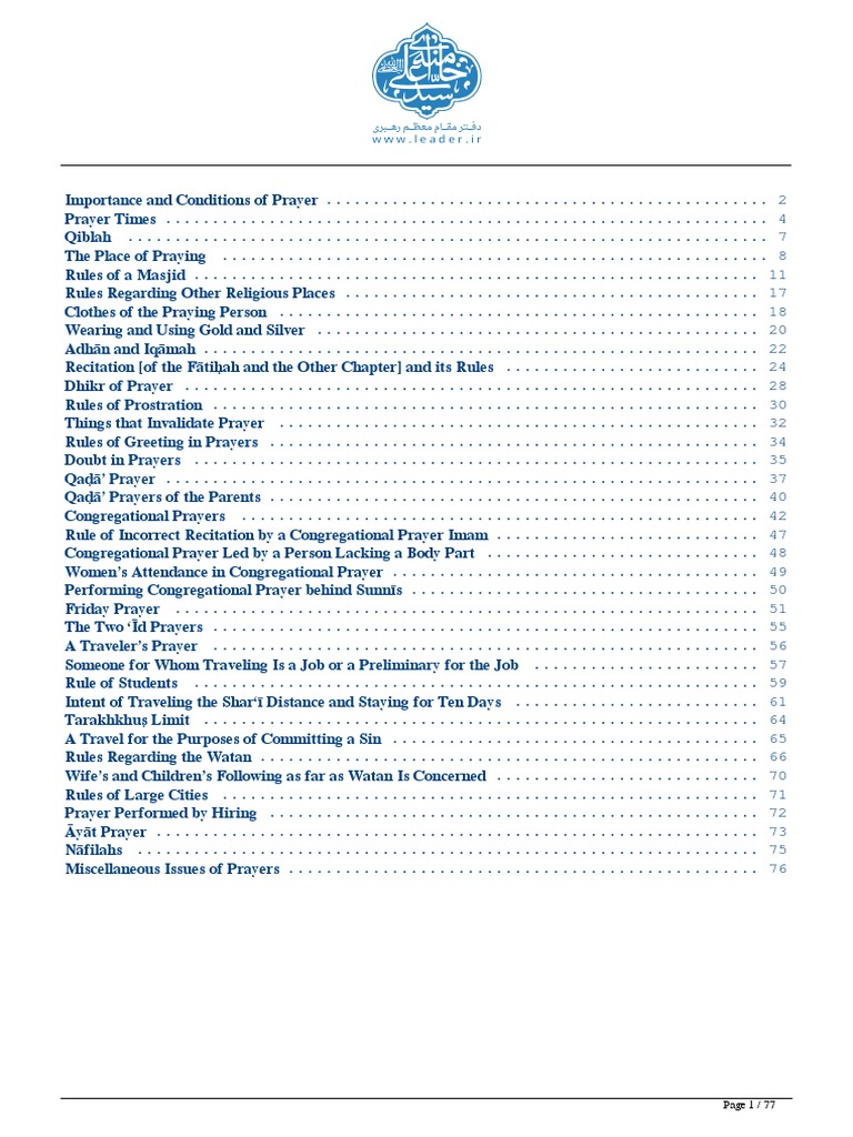 Booklet 130 (Leader - Ir) | PDF | Mosque | Prayer