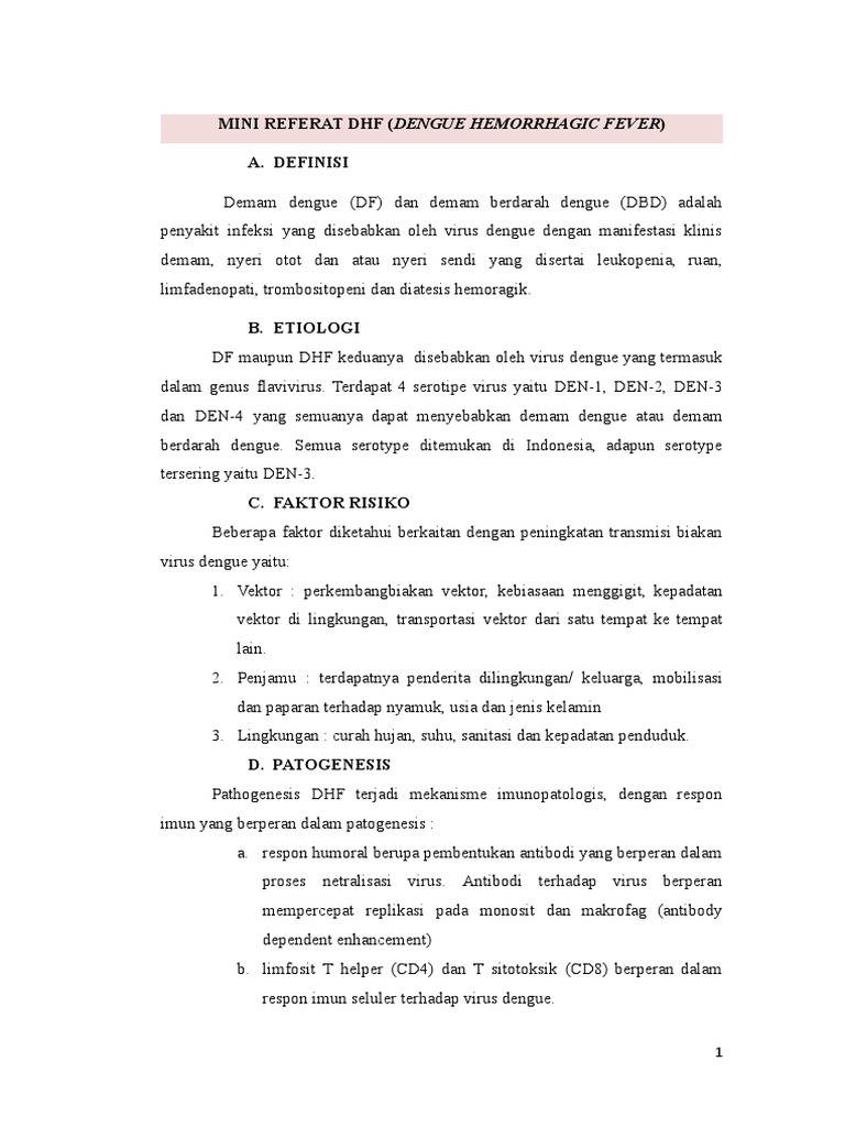 Mini Referat DHF | PDF