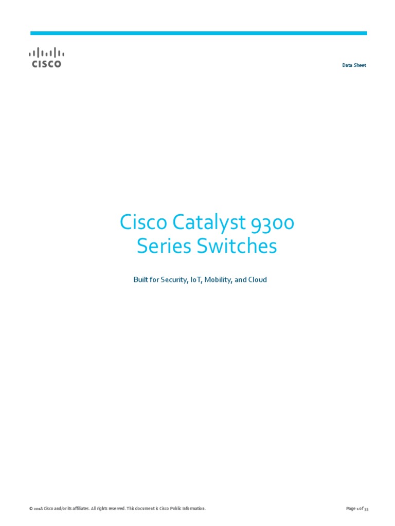 Data - Sheet-C78-738977 Cisco Catalyst 9300 Series Switches Data Sheet ...
