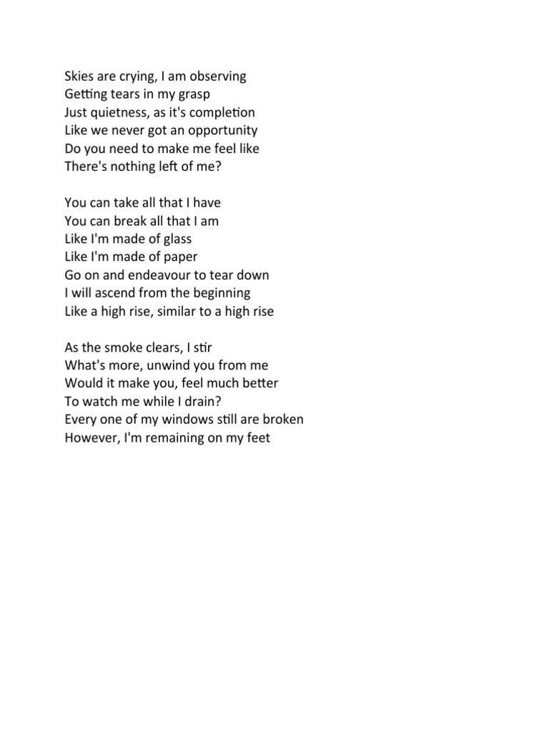 Figurative Language in Emotional Lyrics | PDF | Self-Improvement | Poetry