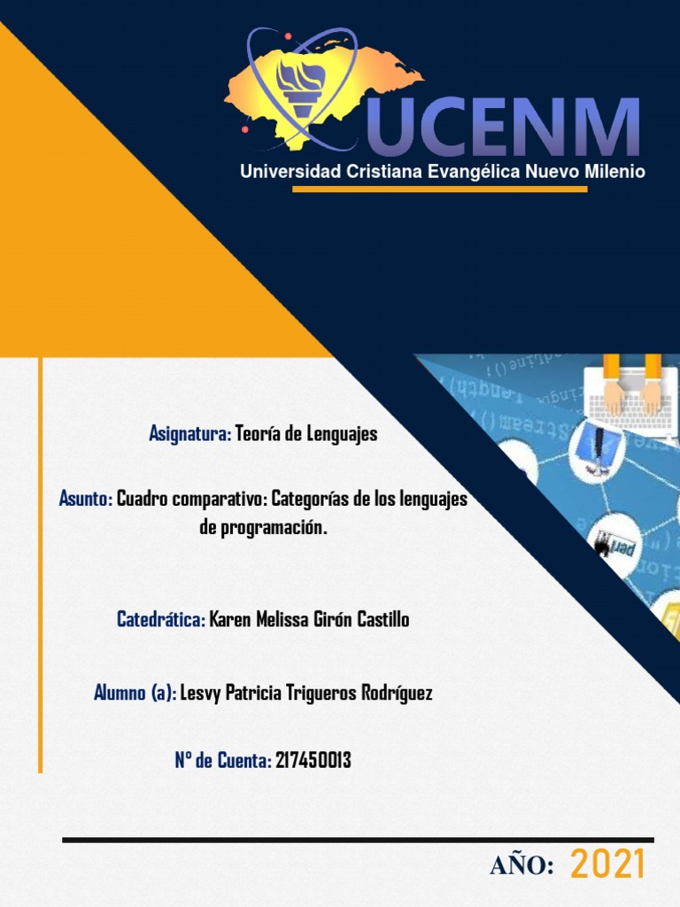 Cuadro Comparativo de Las Categorias de Los Lenguajes de Programación ...