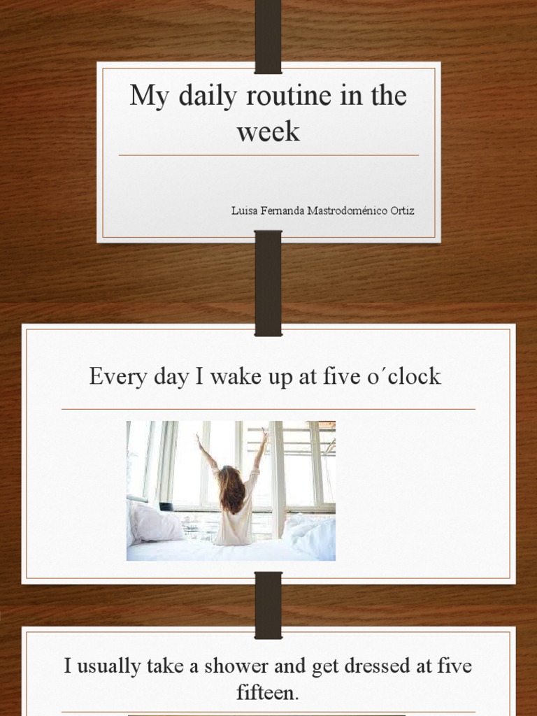 My Daily Routine in The Week | PDF