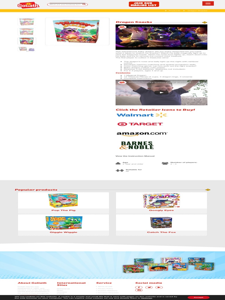 Dragon Snacks Game Instructions | PDF | Http Cookie | Software