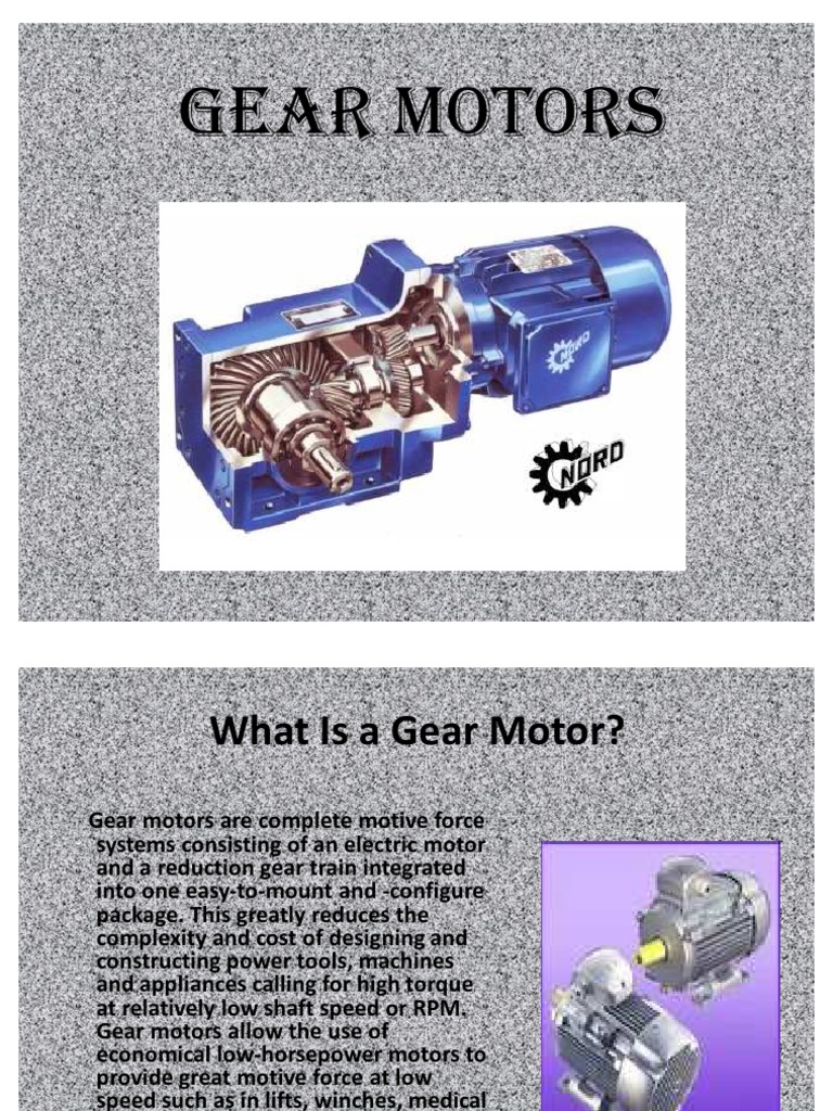 An In-Depth Look at Gear Motors: Their Operation, Varieties, Features ...