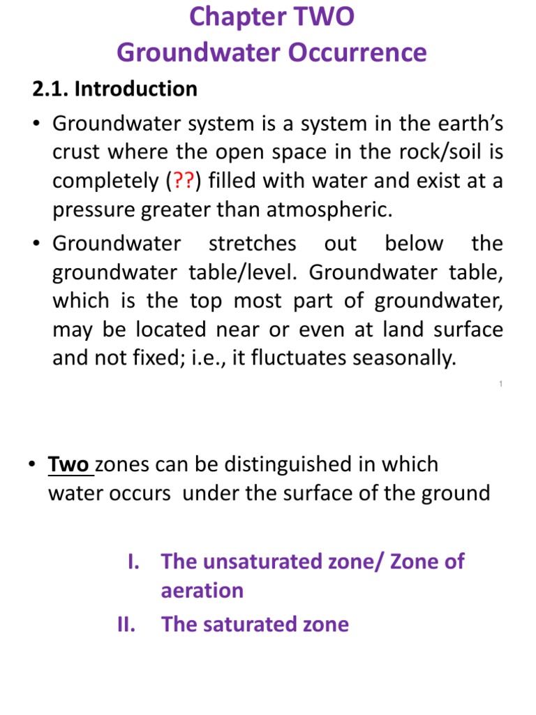 Groundwater Occurrence and Zones | PDF | Aquifer | Porosity