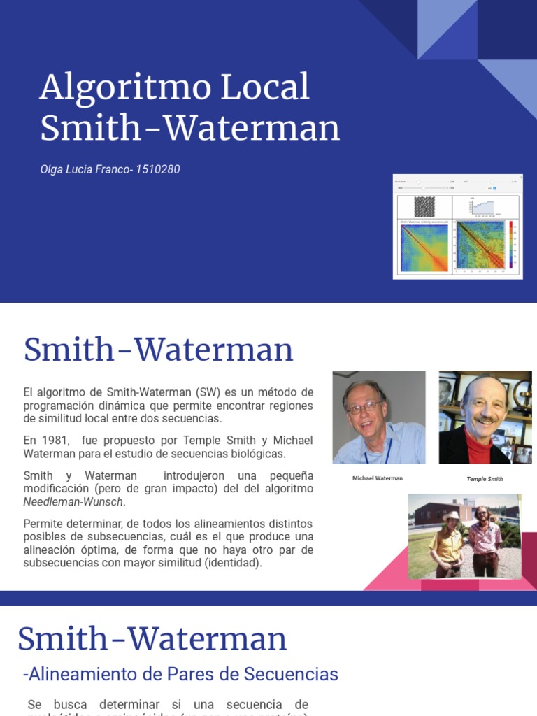 Algoritmo Local Smith Waterman Pdf Alineación De Secuencia Genética