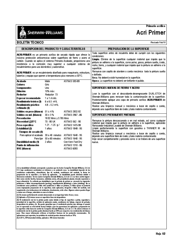 Acri Primer | PDF | Pinturas | Pintar