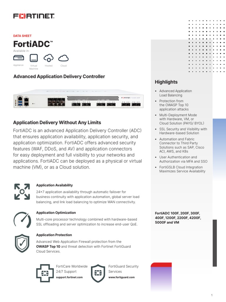 Forti ADC | Download Free PDF | Load Balancing (Computing) | World Wide Web