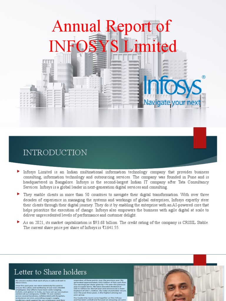 Annual Report of INFOSYS Limited | PDF | Expense | Current Liability