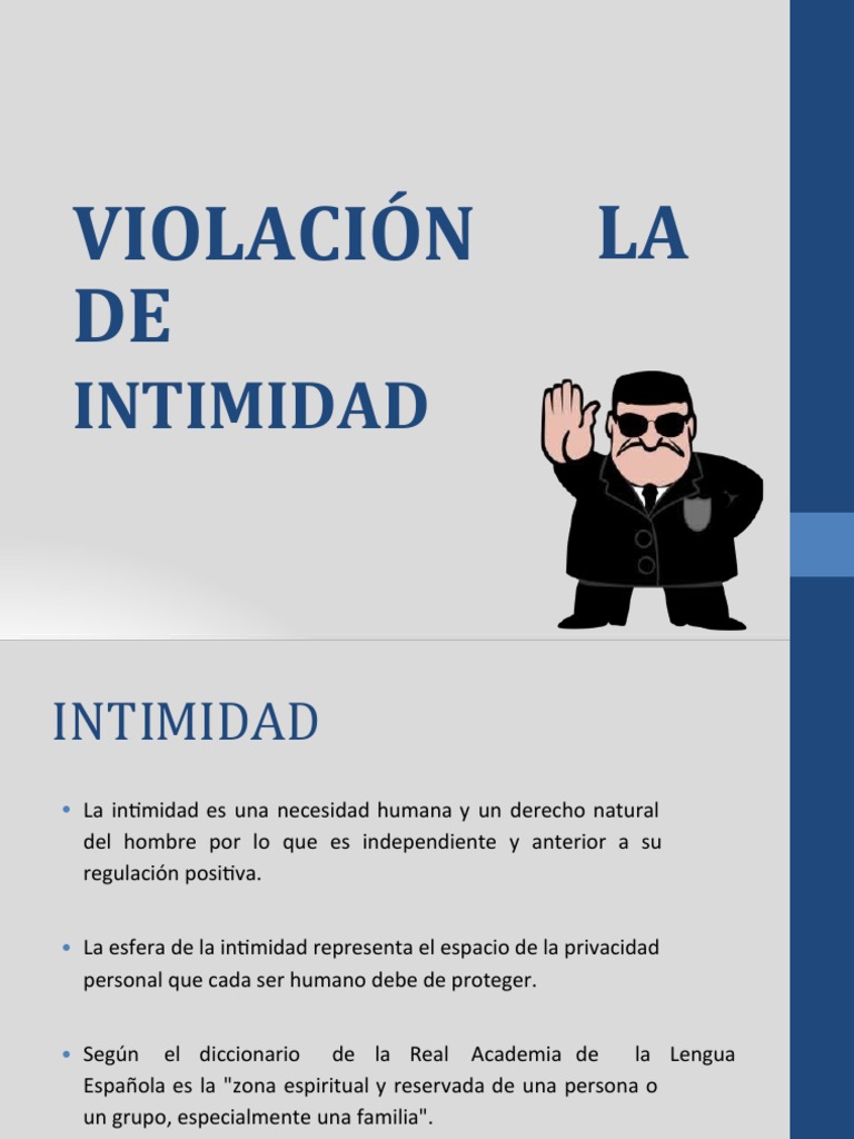 Violencia A La Intimidad Personal | PDF | Privacidad | Derecho a la ...