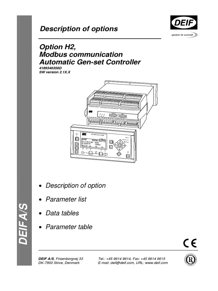 Description of Options: Description of Option Parameter List Data Tables Parameter Table ...