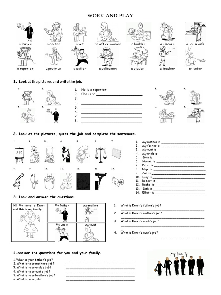 Jobs and Professions With Verb To Be | PDF