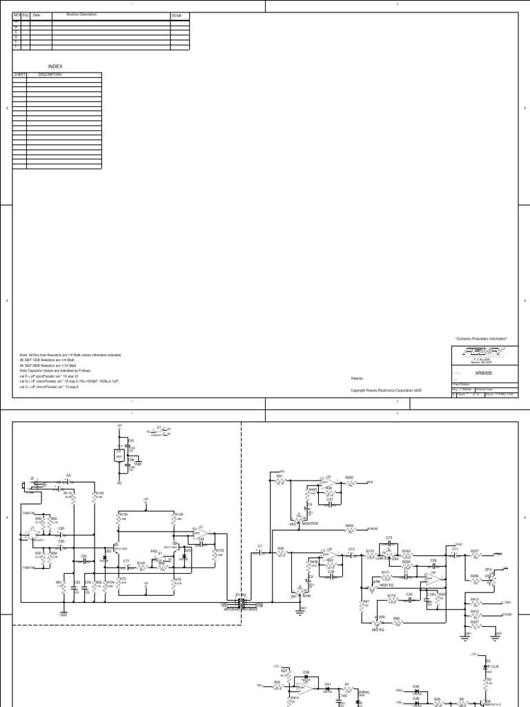 Peavey Xr8000 SCH | PDF | Electrical Engineering | Capacitance