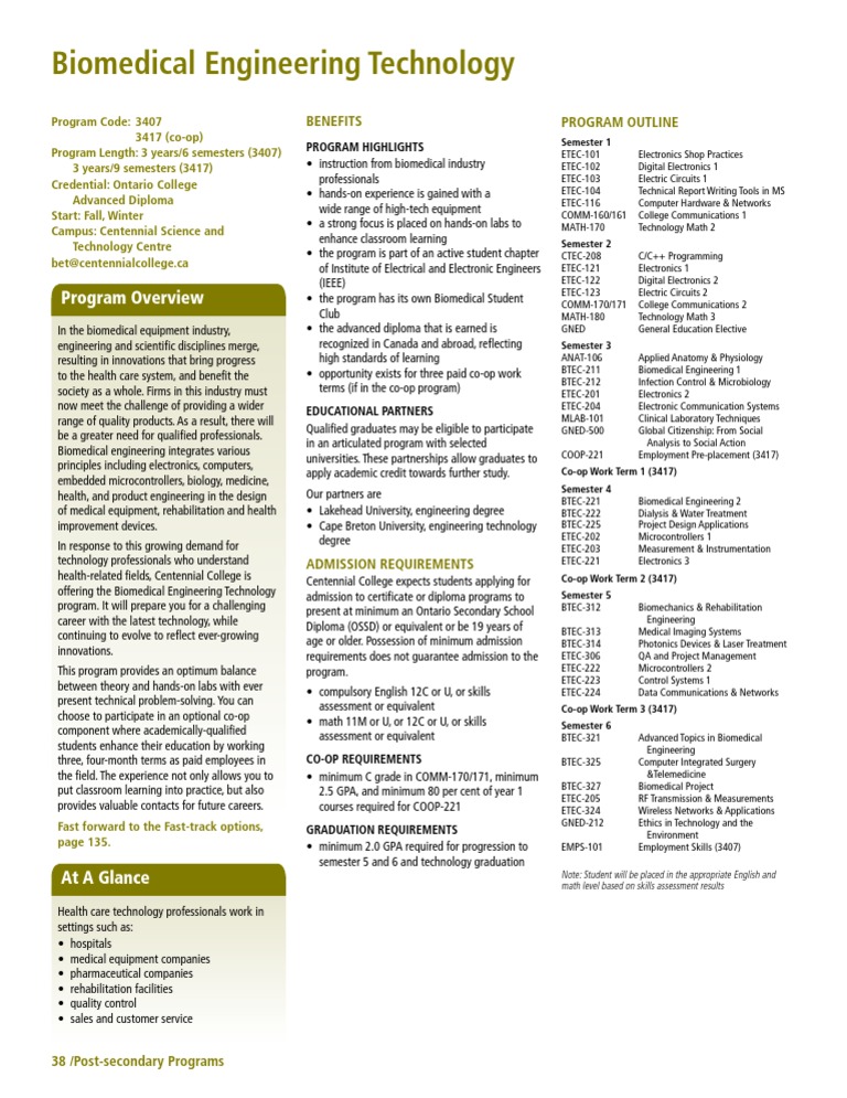 3407 Biomedical Engineering Technology | PDF | Biomedical Engineering ...