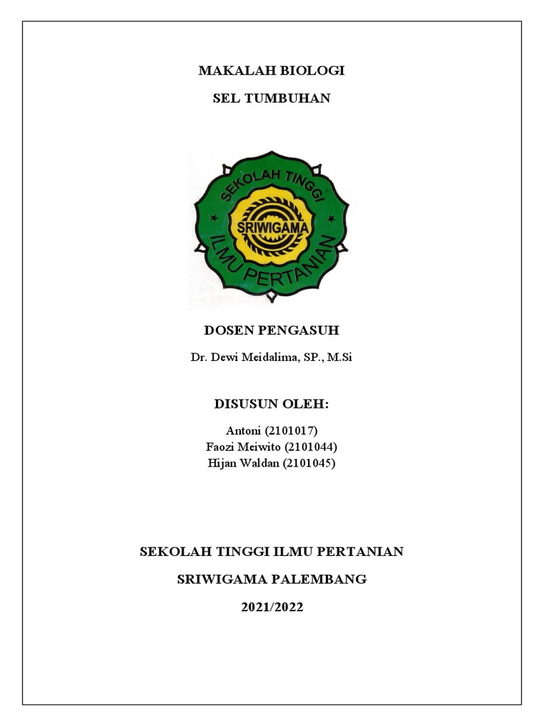 Makalah Sel Tumbuhan Rev. | PDF
