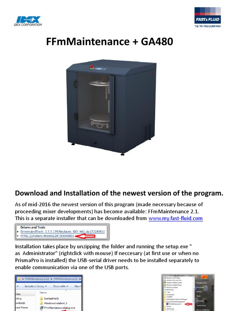 GA480 + FFmMaintenance V 4.0 EN | PDF | Usb | Device Driver