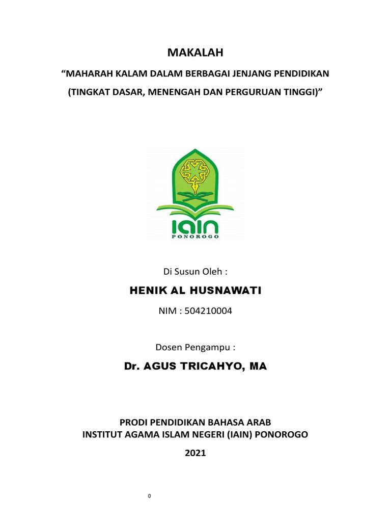 Makalah Maharah Kalam Pdf