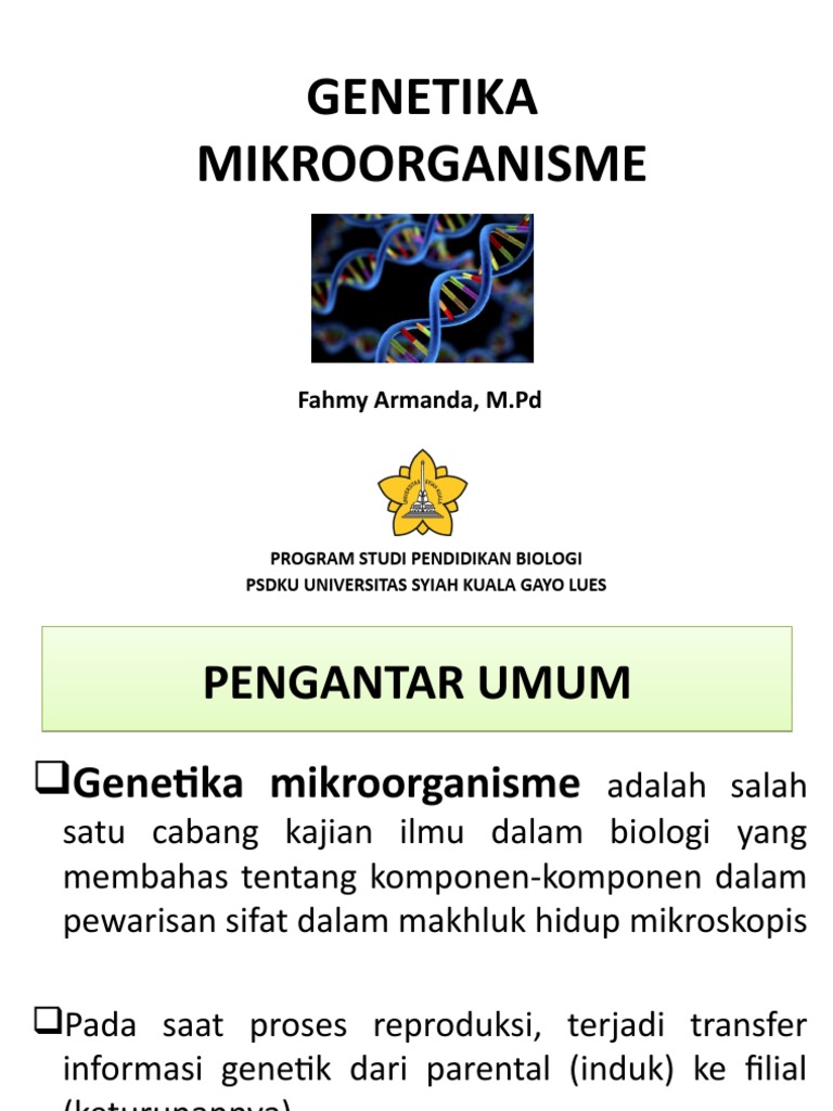 Genetika Mikroorganisme | PDF
