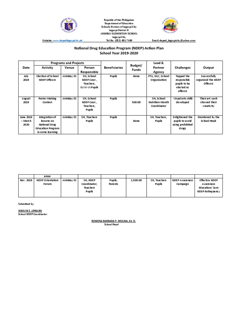 NDEP Action Plan 2019 | PDF