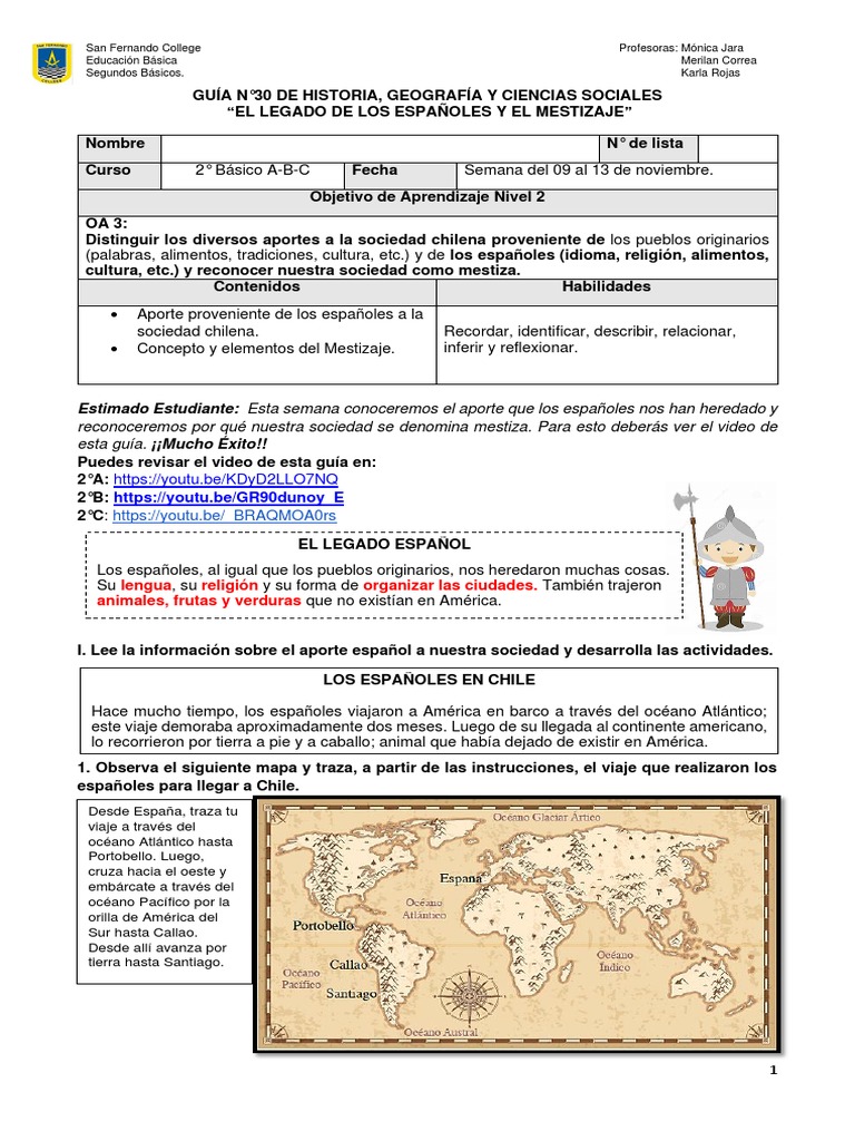 2° Básico Guía N°30 de Historia | PDF | Sociedad | Américas
