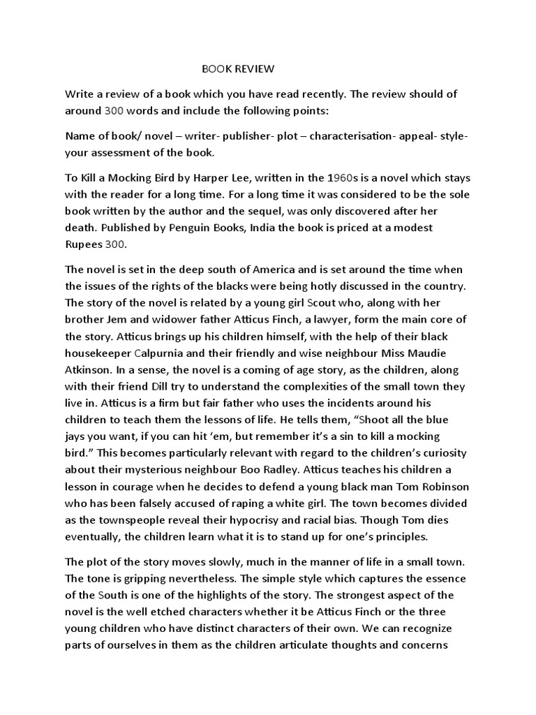 Book Review | PDF | To Kill A Mockingbird