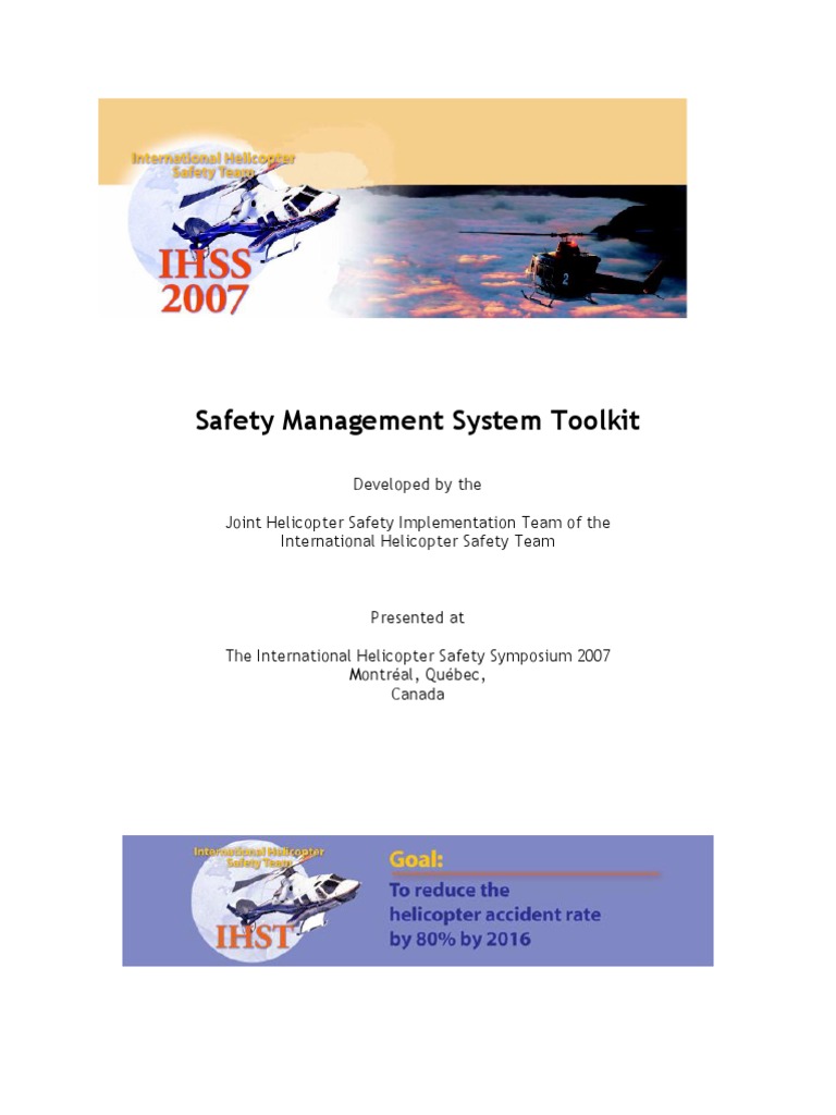 Helicopter Safety Management Toolkit | PDF | Risk Management | Risk ...
