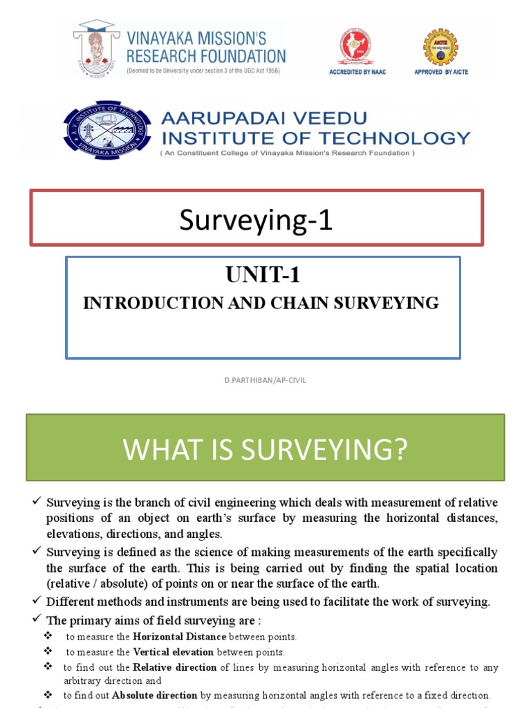Unit 1 | Download Free PDF | Surveying | Foot (Unit)