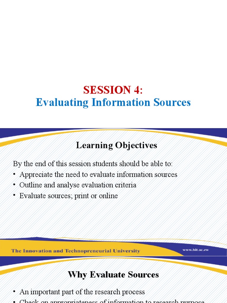 Unit 5 Evaluating Information Sources | PDF | World Wide Web | Internet ...