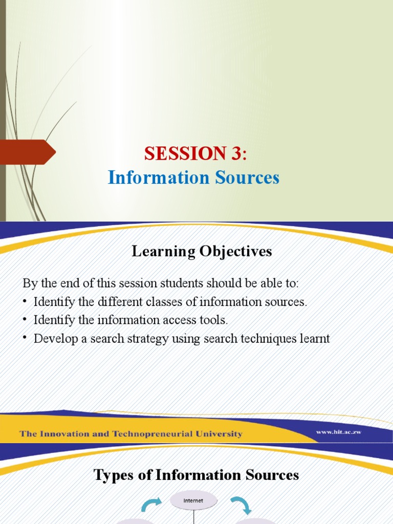 Unit 3 Information Sources | PDF | World Wide Web | Internet & Web