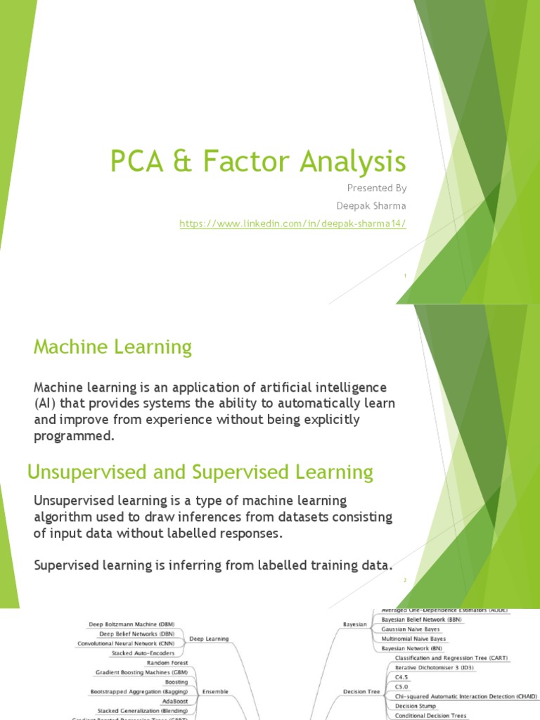 PCA & Factor Analysis: Presented by Deepak Sharma | PDF | Factor Analysis | Principal Component ...