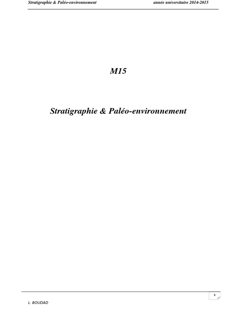 Définition de la stratigraphie | PDF | Géologie | Stratigraphie