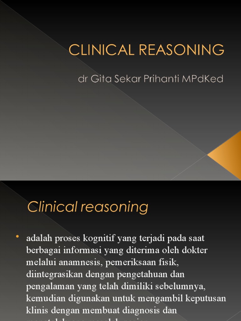 Clinical Reasoning | PDF