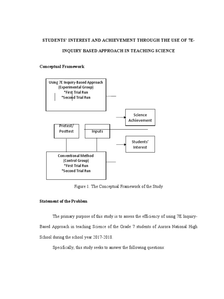 Students' Interest and Achievement Through The Use of 7E-Inquiry Based ...