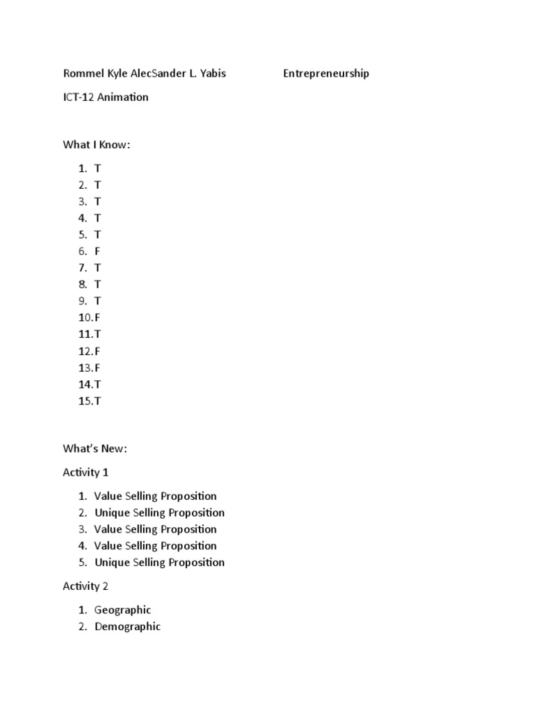 Entrep12 Quarter 1 Module 3 Recognize and Understand The Market ...