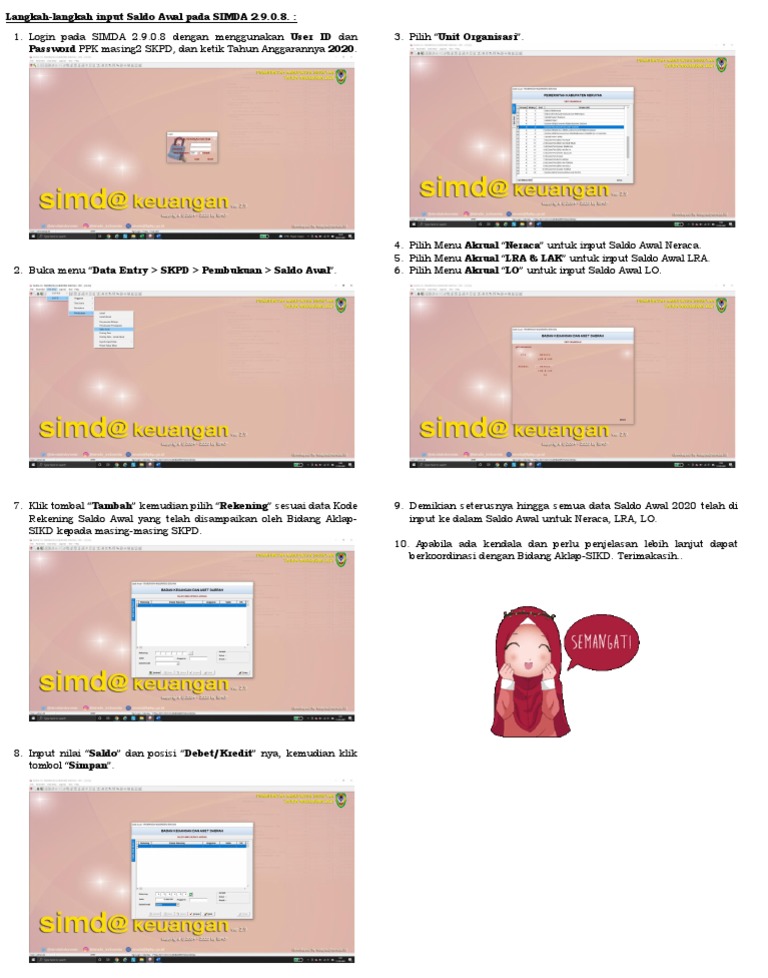 Panduan Input Saldo Awal Simda | PDF