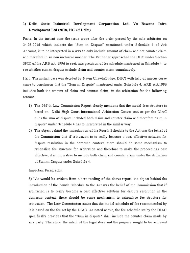 Brief of Cases | PDF | Arbitration | Arbitral Tribunal