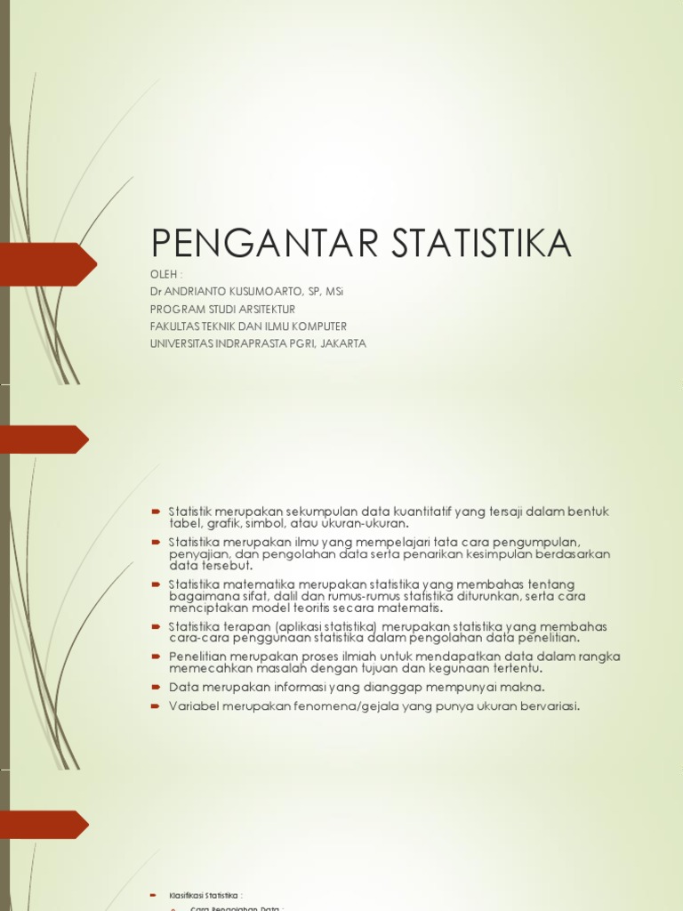 Pengantar Statistika: Konsep dan Jenis | PDF