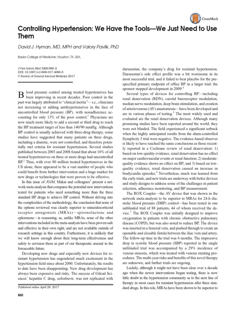 Controlling Hypertension: We Have The Tools - We Just Need To Use Them ...