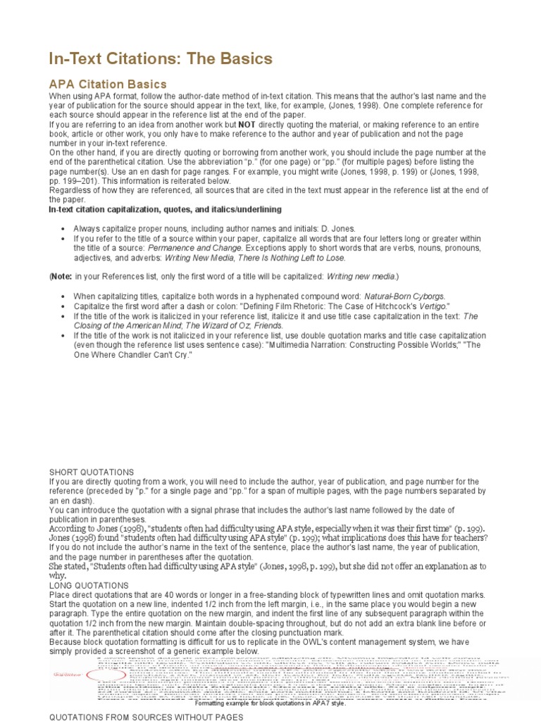 APA Citation Basics | Download Free PDF | Citation | Apa Style