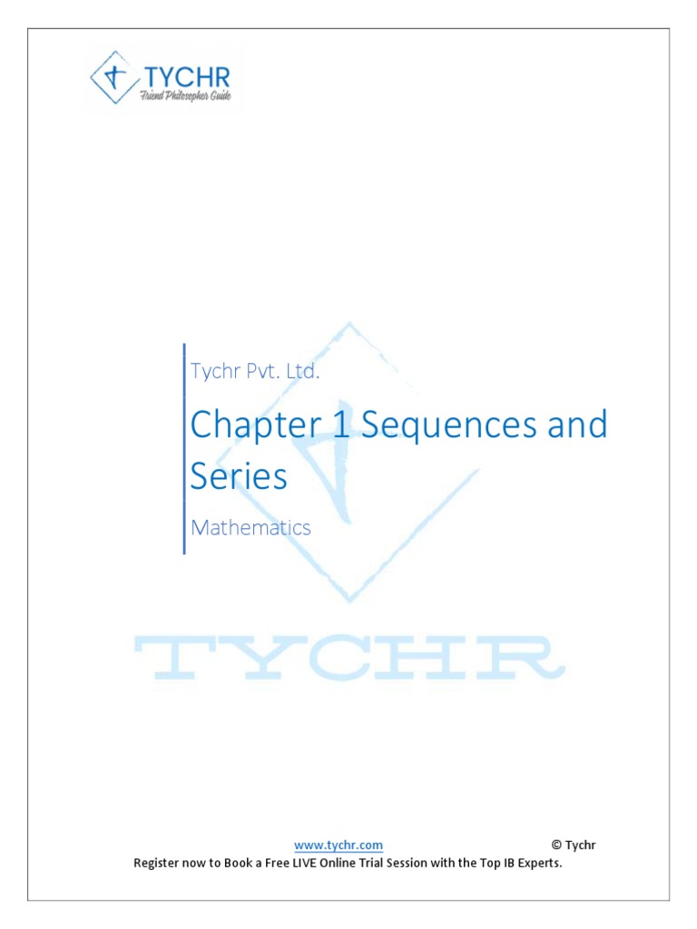 Chapter-1 Sequence and Series (Mathematics) | PDF | Arithmetic ...