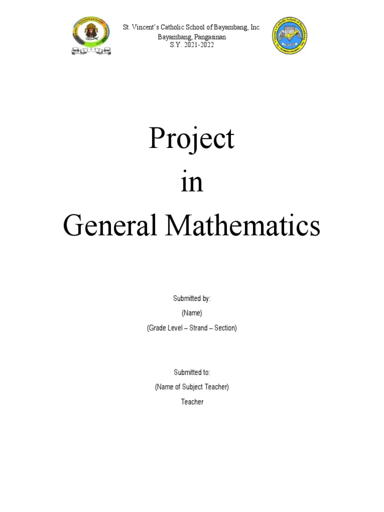 Project in General Mathematics: St. Vincent's Catholic School of ...