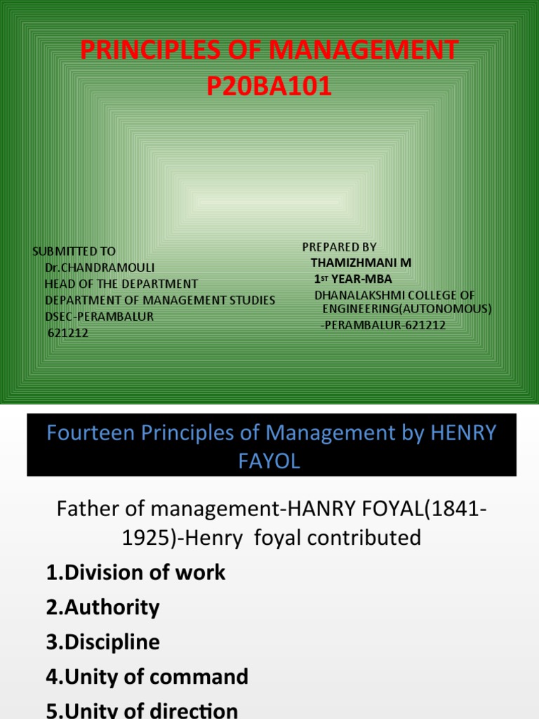 PRINCIPLES OF MANAGEMENT-ppt 1 | PDF